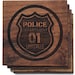 Police Badge Coaster Gift for Police Officer Police Gift Coasters set ...