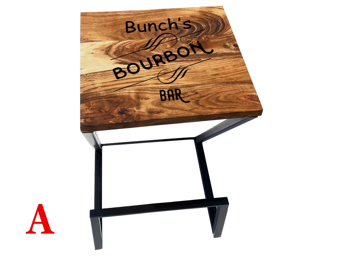 Personalized Bar Stool Custom Counter Height Bar Stool - Etsy