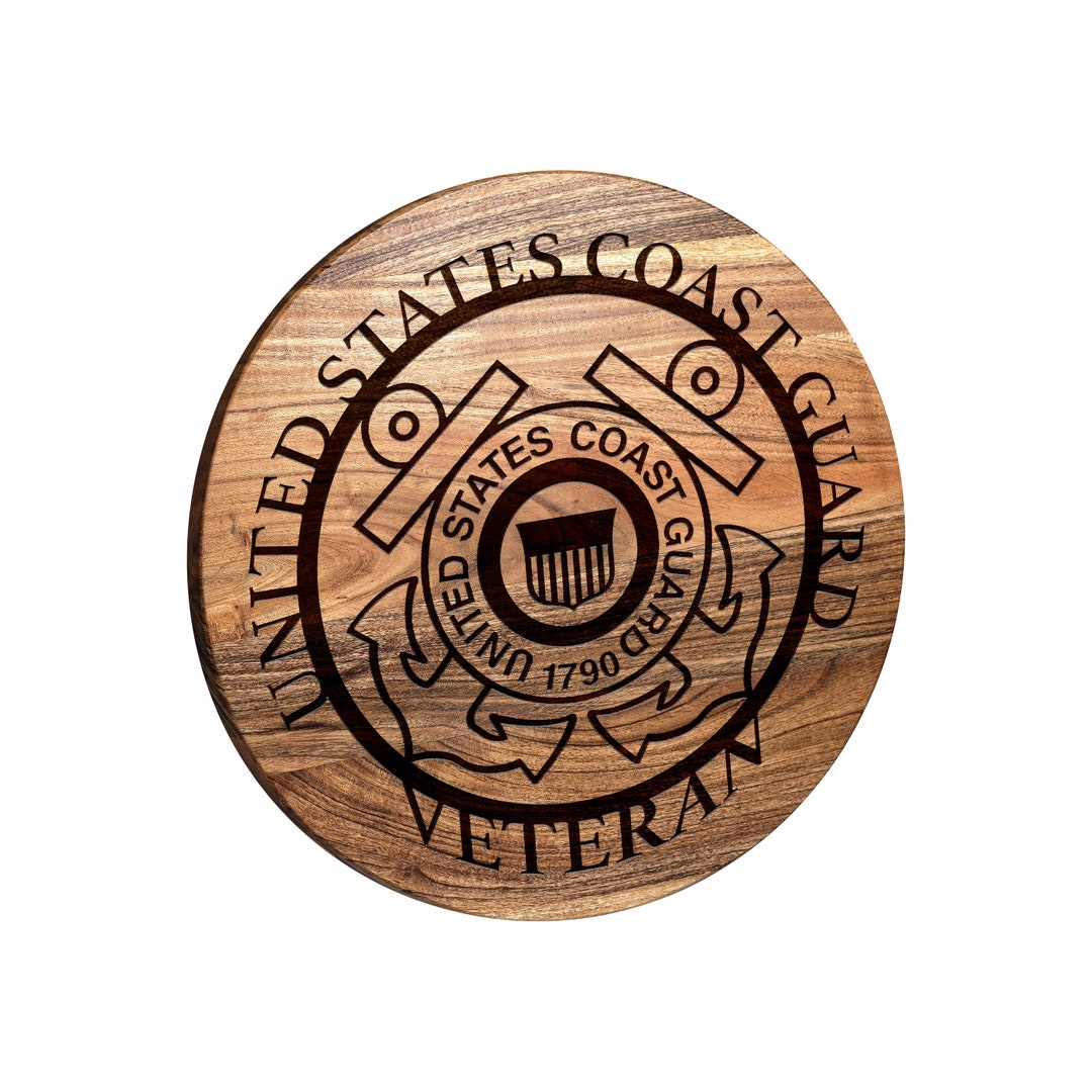 US Coast Guard Veteran Bar Sign - Engraved Wooden Mancave Sign- Custom ...