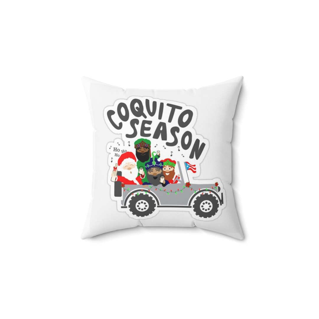 Coquito Season Pillow - Holiday Throw Pillow, Festive Home Decor ...