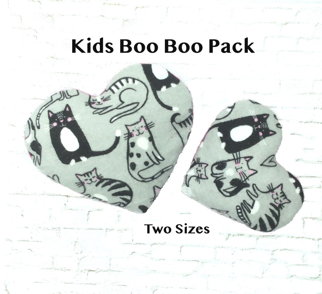 Kids Kitty Heart Boo Boo Pad: Cotton Flannel Hot Cold Pack - Etsy