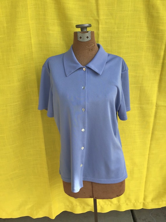 1960s Periwinkle blouse - Gem