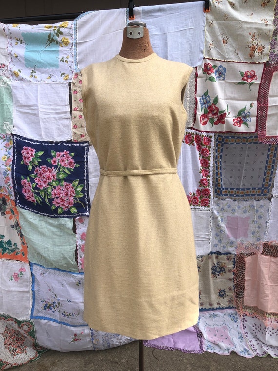 vintage 1960s dress champagne - Gem