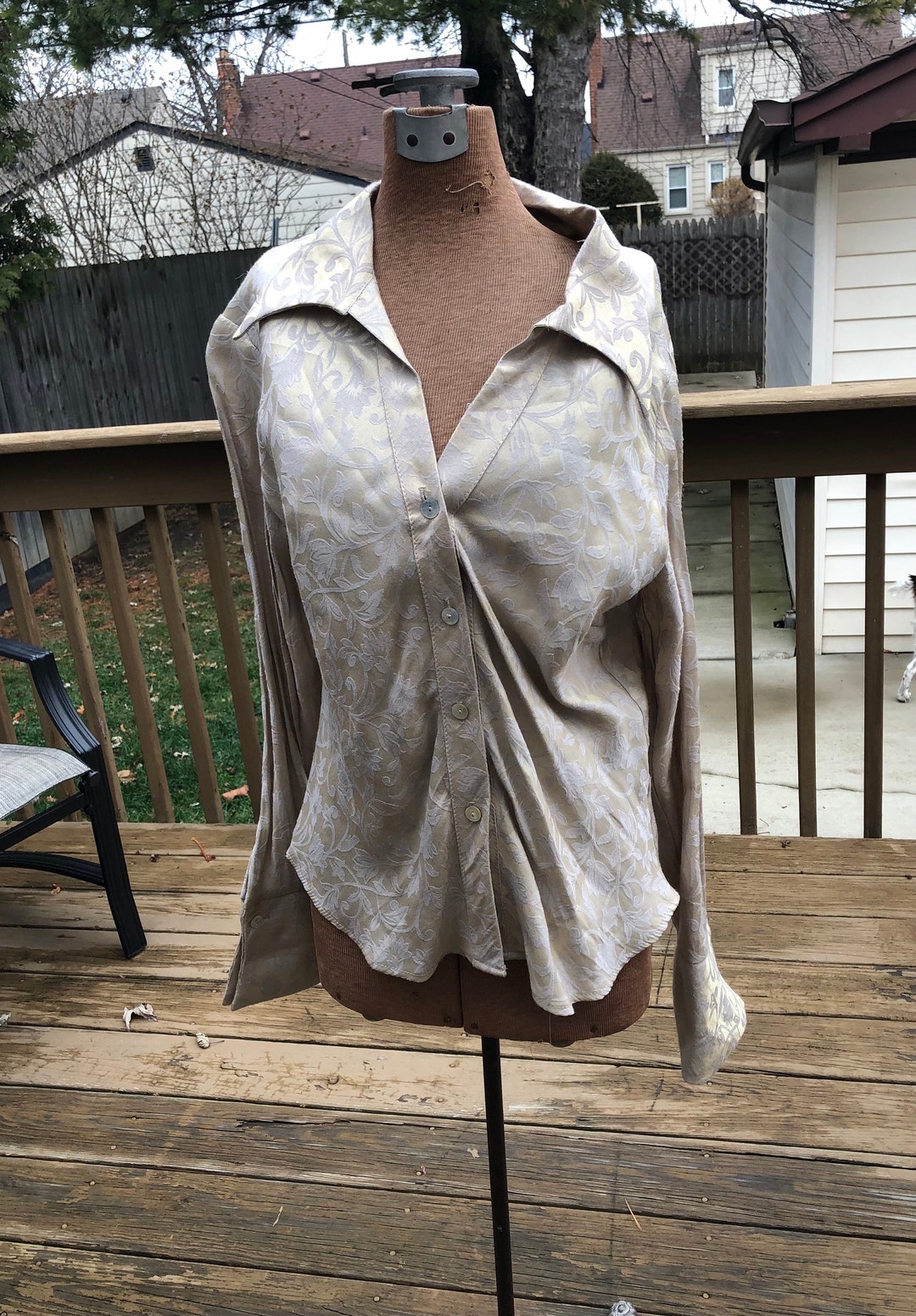 Vintage Metallic Gantos Blouse - Etsy
