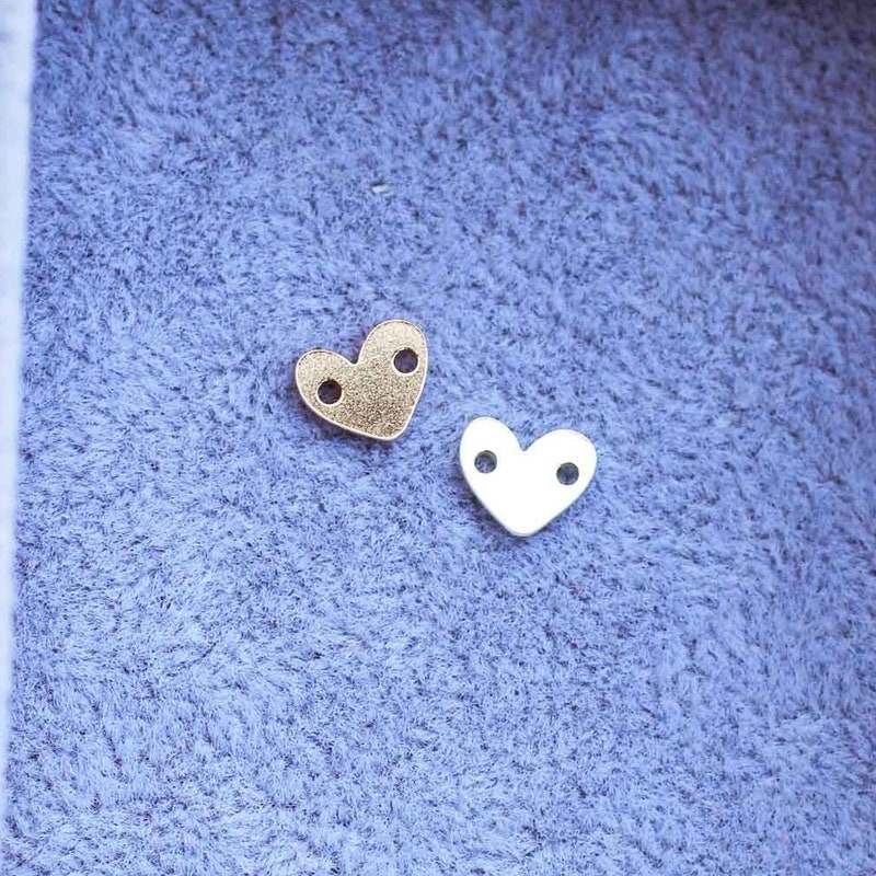 Gold Heart Charm - Etsy