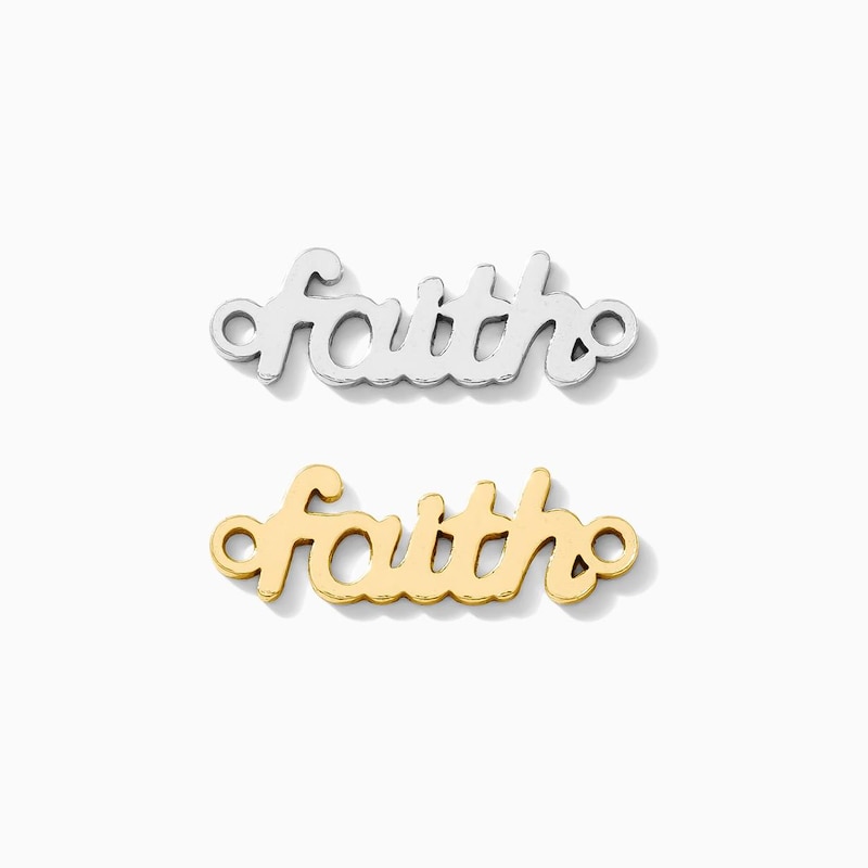 Gold Charms Faith - Etsy