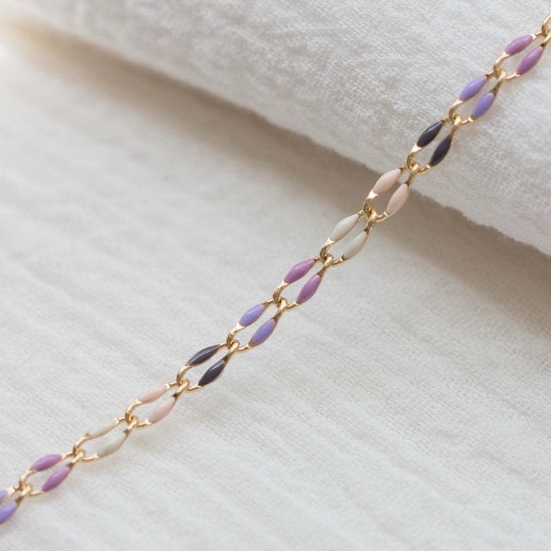 Men Chain Bracelet Purple - Etsy