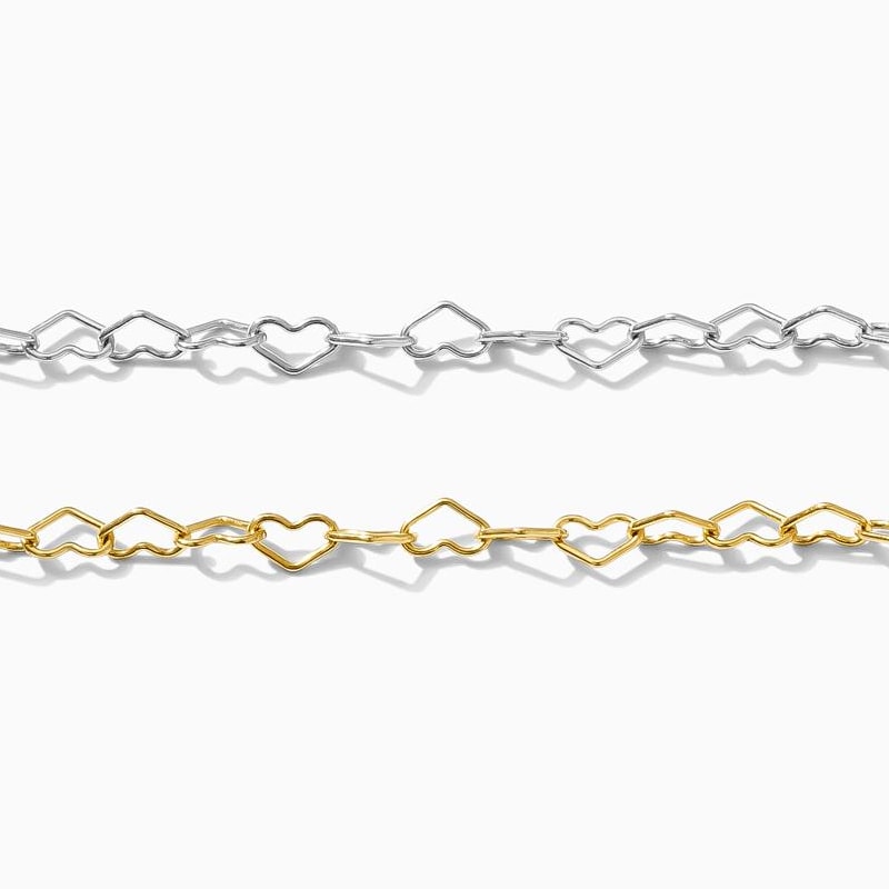 22 Heart Gold Chain - Etsy