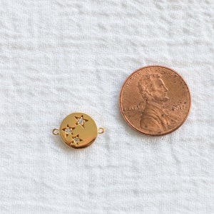 Triple Star Connector, Cubic Zirconia Star Connector, Sterling Silver ...