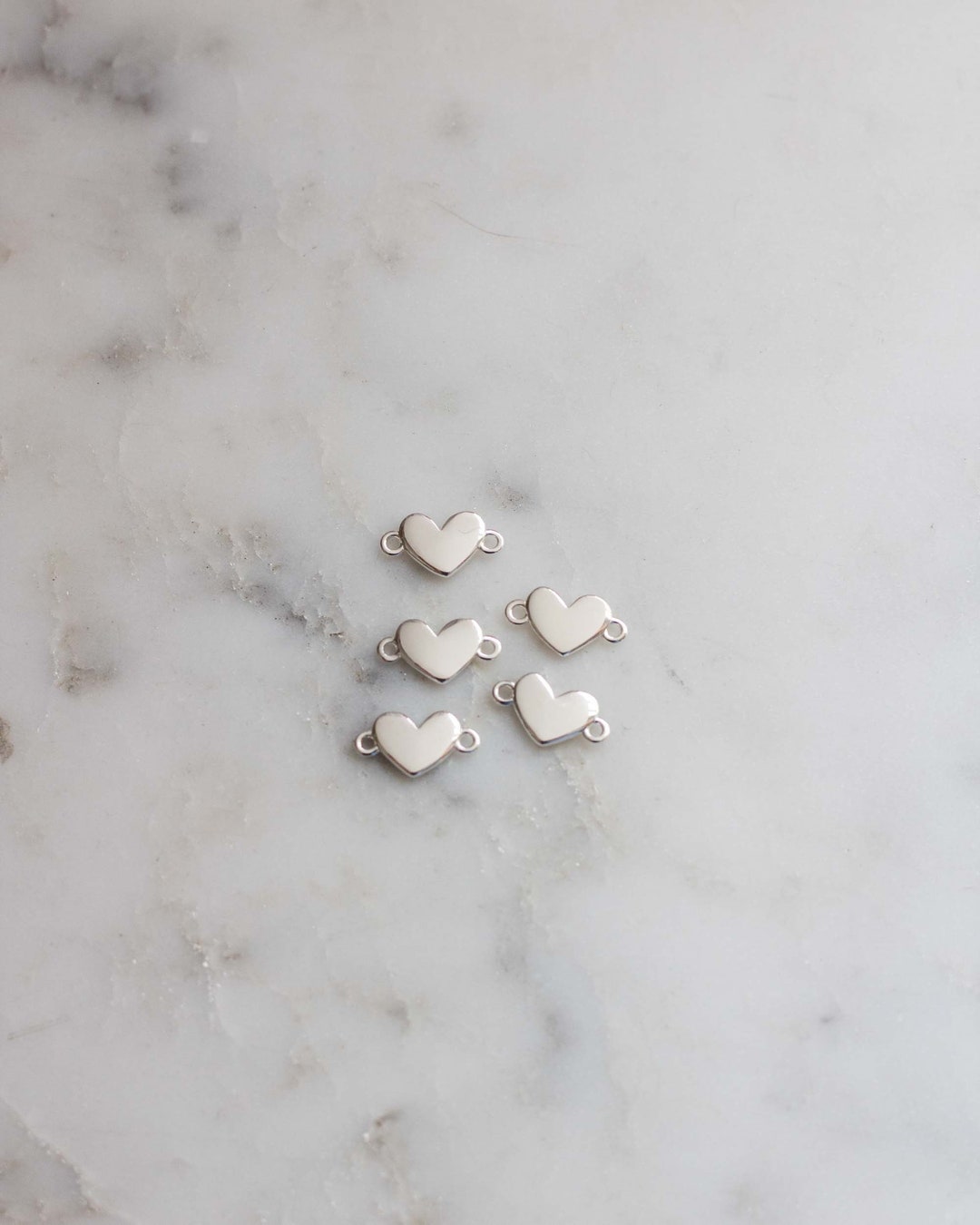 Heart Connector, Sterling Silver, Permanent Jewelry Heart Connector ...
