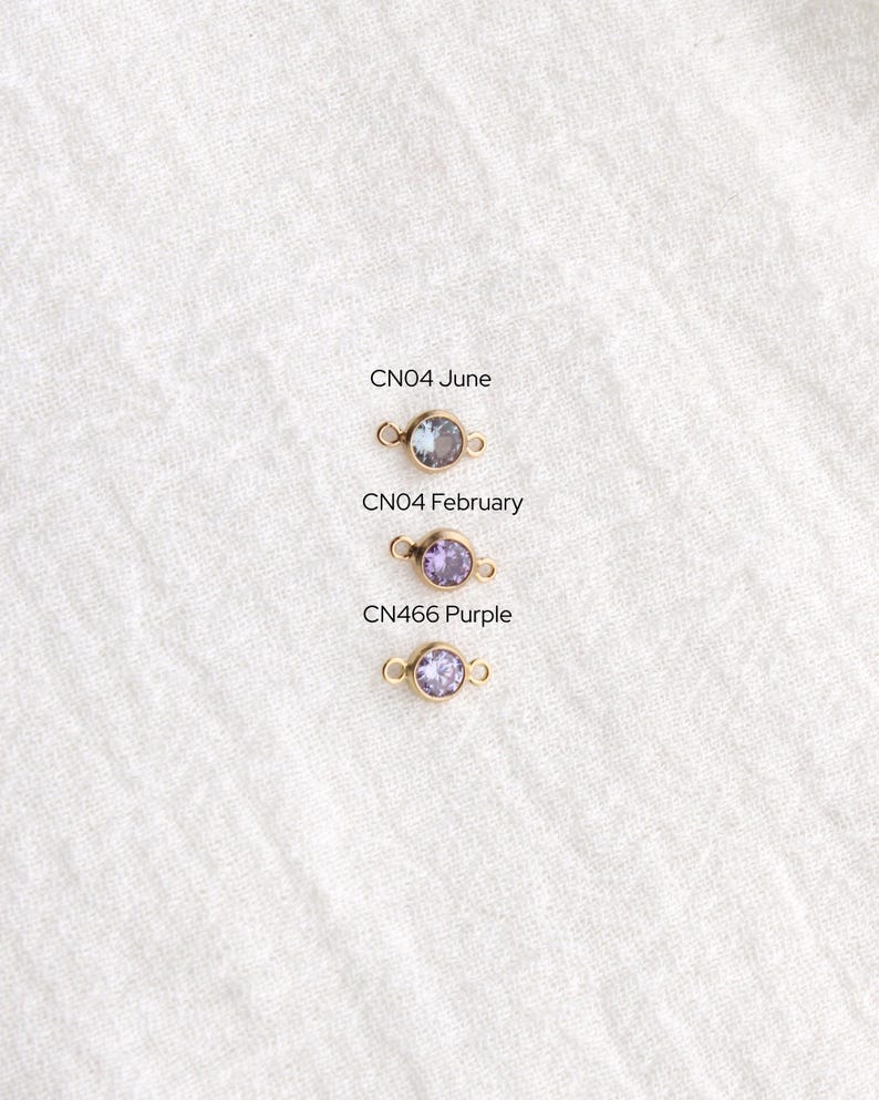4mm Light Purple Stone Cz Connector (june Alternative), 14k Gold Filled ...