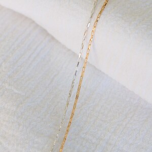 1.25mm Open Box Chain, 14k Gold Filled, Sterling Silver, Permanent ...