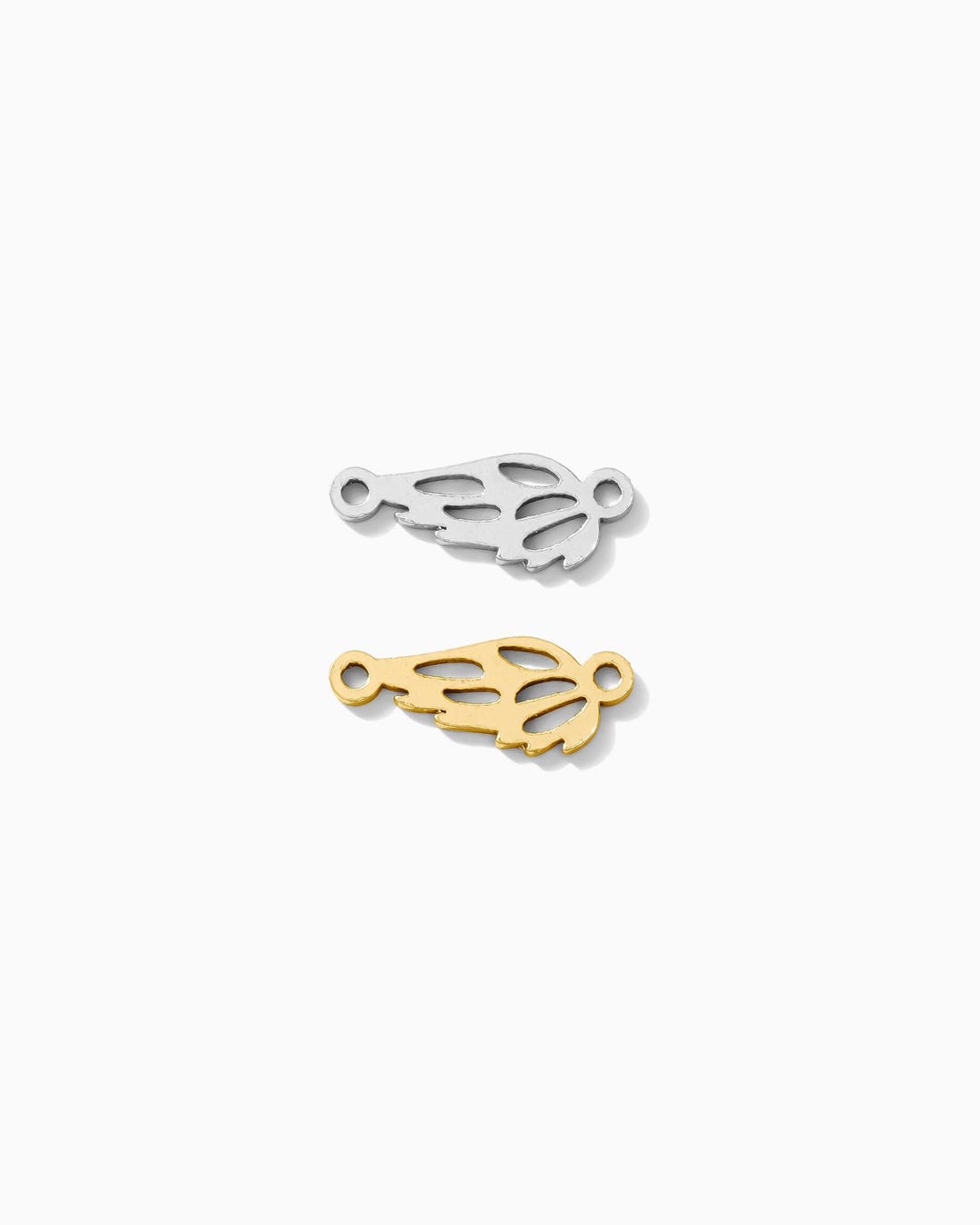 Angel Wing Connector Charm, 10.6 Mm, Sterling Silver, 14k Gold Filled ...