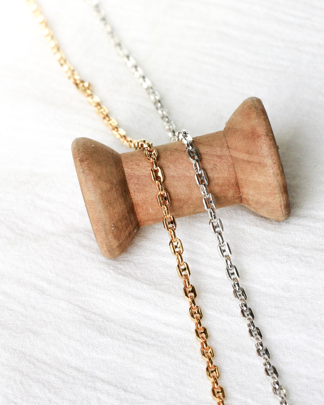 3mm Mariner Chain, 14k Gold Filled, Permanent Jewelry Footage Chain ...