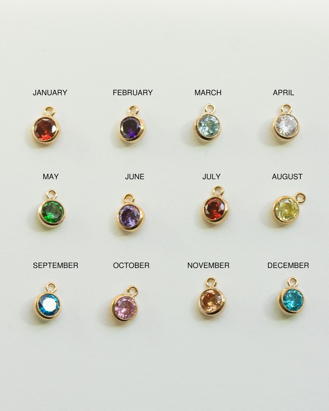 4mm Birthstone Charm, Gold Filled, .925 Sterling Silver, Wholesale ...
