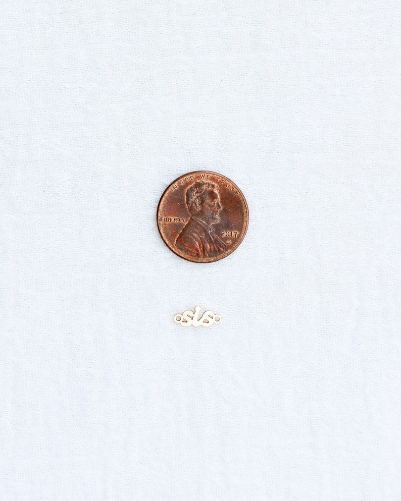 Sis Gold Filled Connector Charm, Sterling Silver Connector, Permanent ...