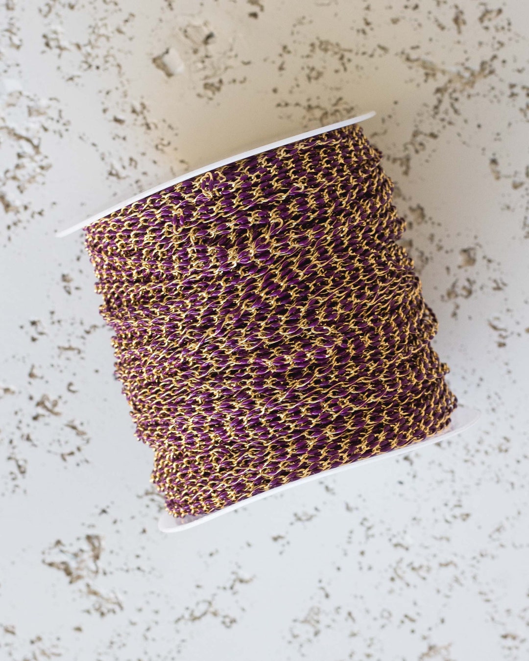 Dark Purple Enamel Chain, Colored Chain, Footage Chain, Unfinished ...