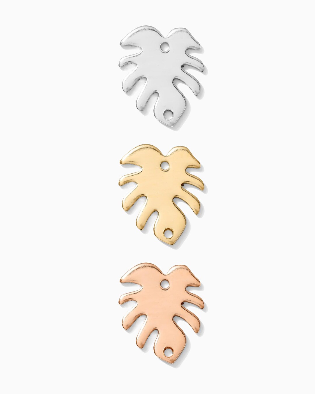 Monstera Leaf Connector, Leaf Connector, Jewelry Connectors, 14k Gold ...