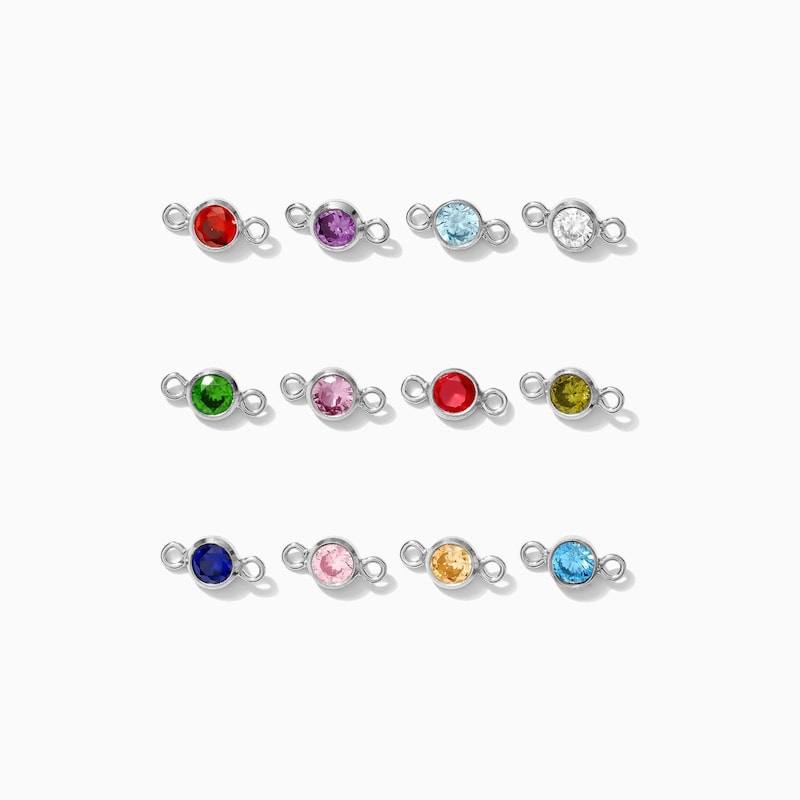 925 Birthstone Connectors - Etsy