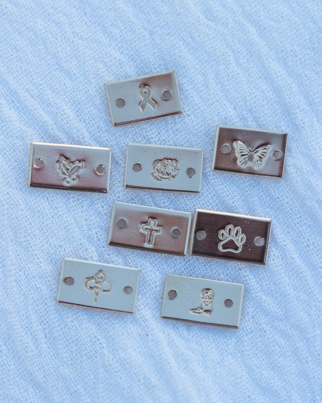 Custom Mini Stamped Connector, Gold Filled, Sterling Silver, Permanent ...