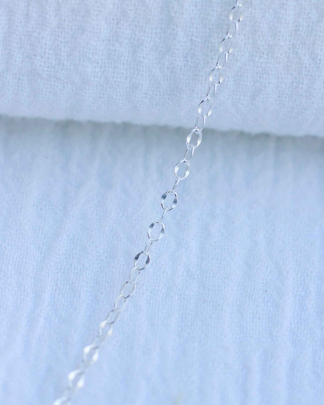 2mm Dapped Cable Chain, .925 Sterling Silver, Permanent Jewelry Footage ...