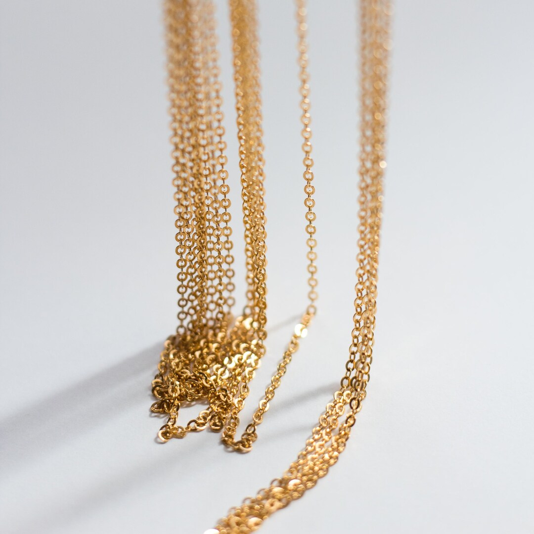 16," 18," or 20" 14k Gold Filled Cable Chain, Flat Cable Chain ...