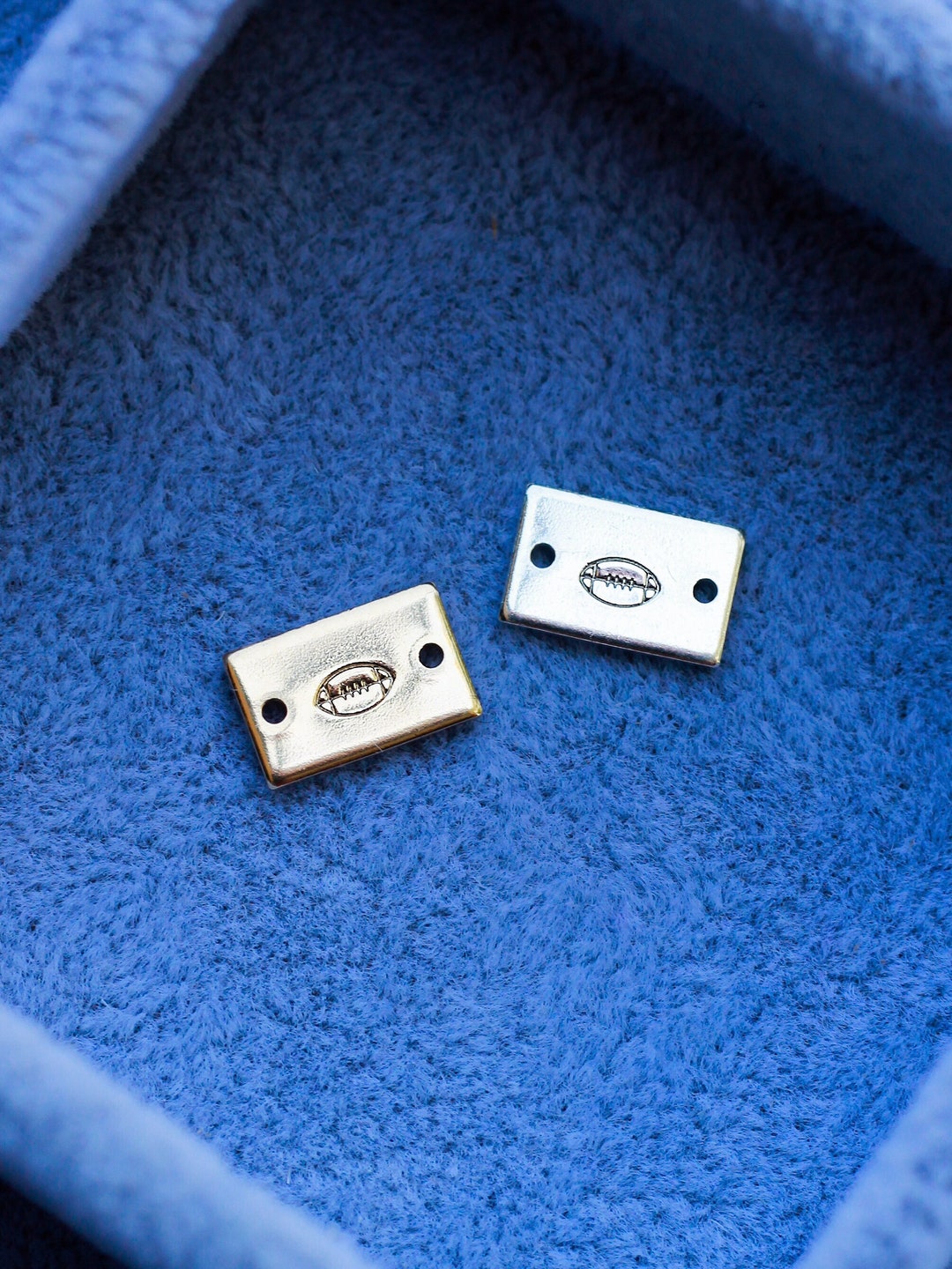 Football Mini Stamped Connector, Gold Filled, Sterling Silver ...