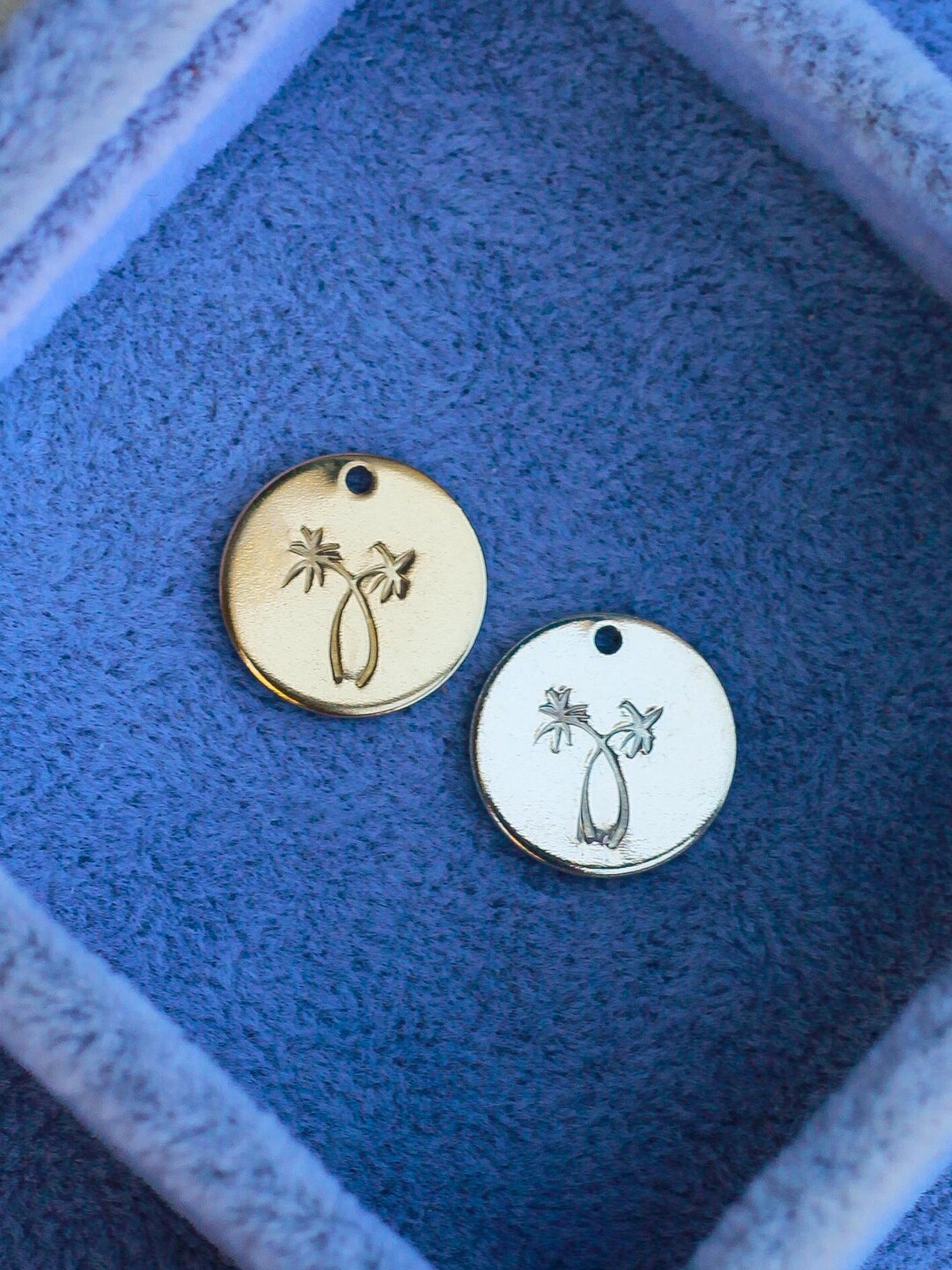 12.7mm Palm Trees Pendant, Palm Trees Necklace Charm, Palm Trees Charm Bulk Wholesale, Palm ...