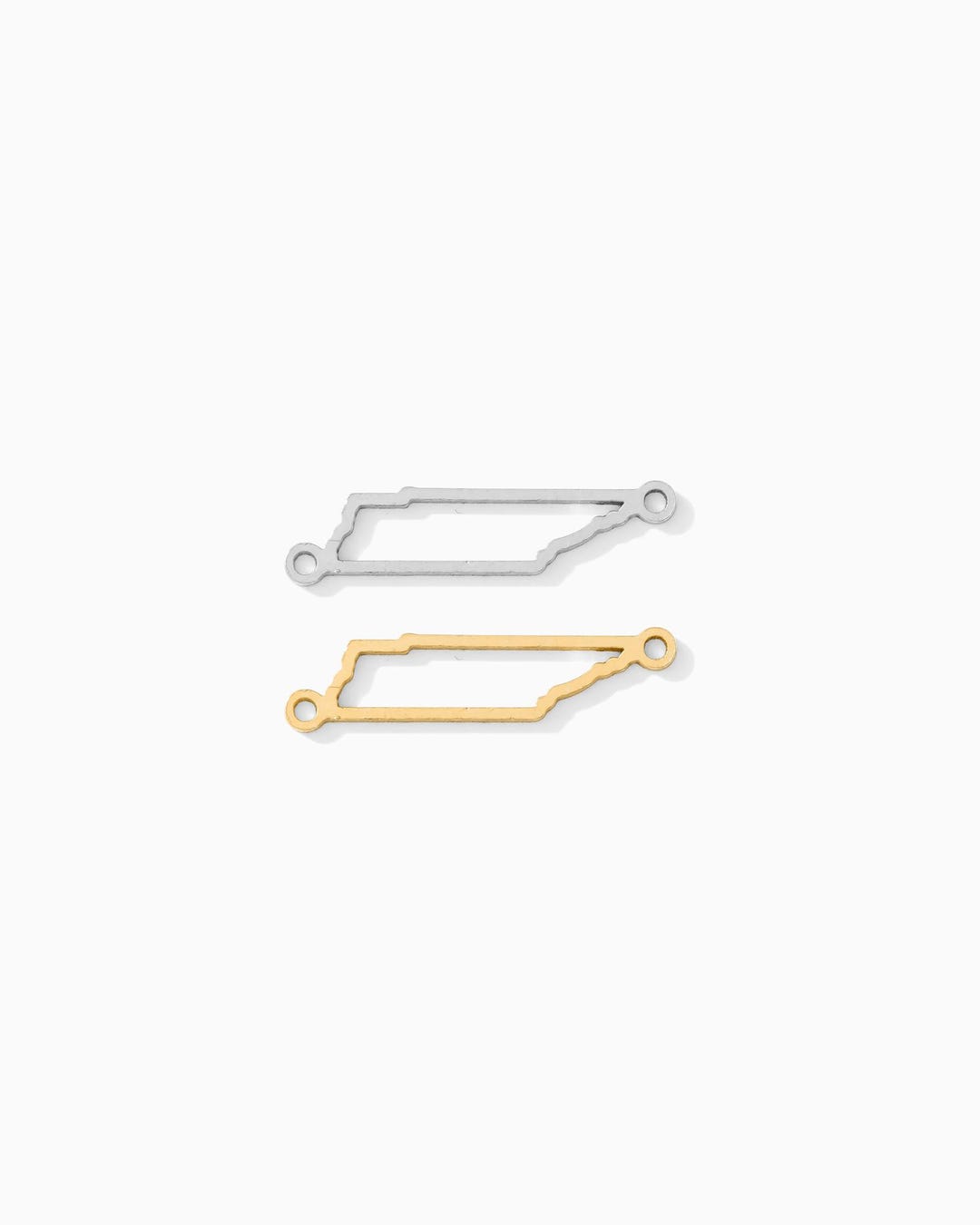 Tennessee State Connector, 17.5 X 4.2mm, Sterling Silver, 14k Gold ...