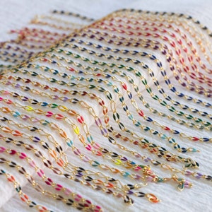 Sample Enamel Chain, Gold Plated, Silver Plated, Multi Color Chain ...