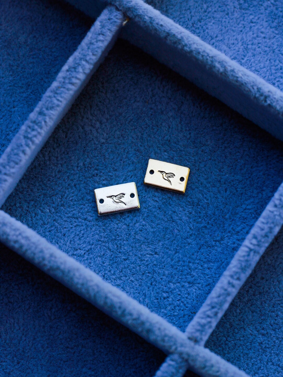 Hummingbird Mini Stamped Connector, Gold Filled, Sterling Silver ...