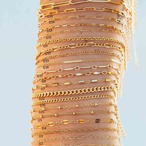 1mm Dapped Bar Chain, 14k Gold Filled, Sterling Silver, 14k Rose Gold ...