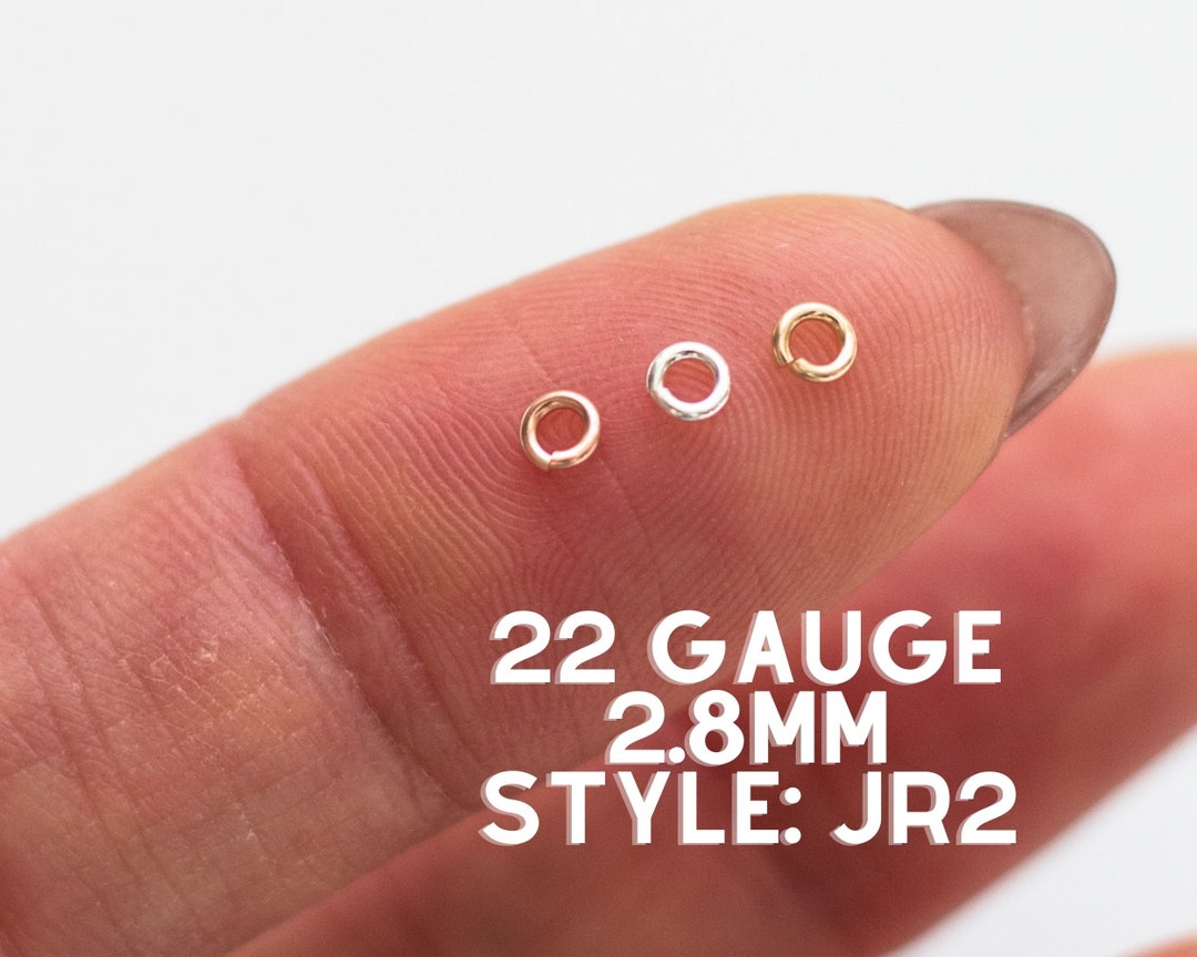 2.8mm OD 22 Gauge Jump Rings, 14k Gold Filled, Sterling Silver, 14k ...