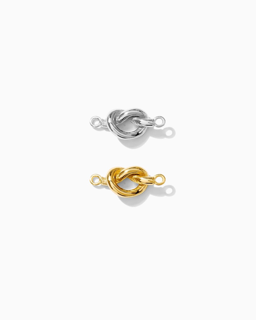 Love Knot Connector, Sterling Silver, 18k Gold Plated, Bulk Connectors ...