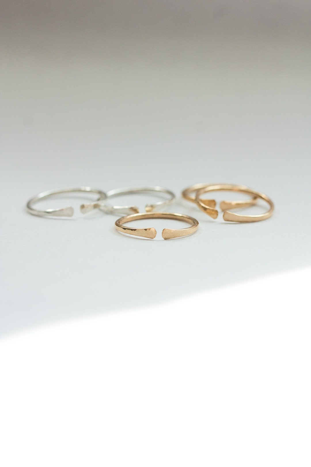3 Pack, 14k Gold Filled, .925 Sterling Silver, Open Front Ring, Bulk ...