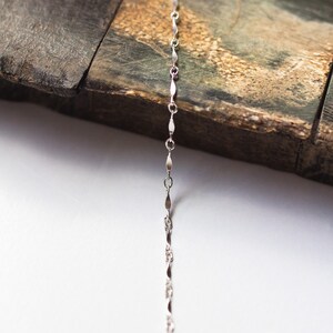 1.3mm Dapped Bar Chain, 14k Gold Filled, Sterling Silver, 14k Rose Gold ...