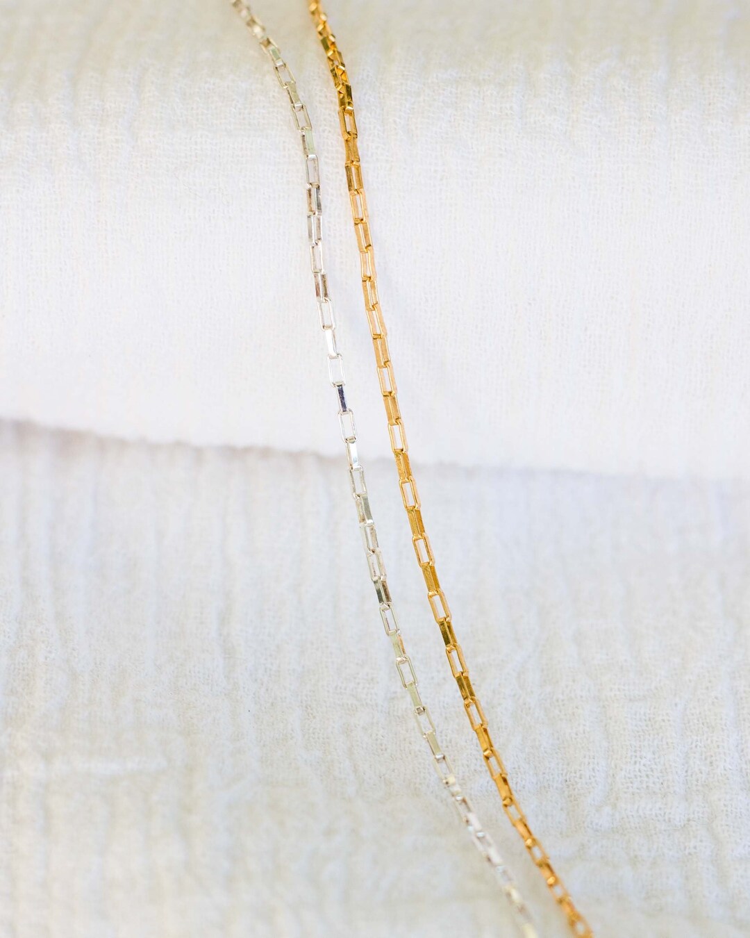 1.25mm Open Box Chain, 14k Gold Filled, Sterling Silver, Permanent ...