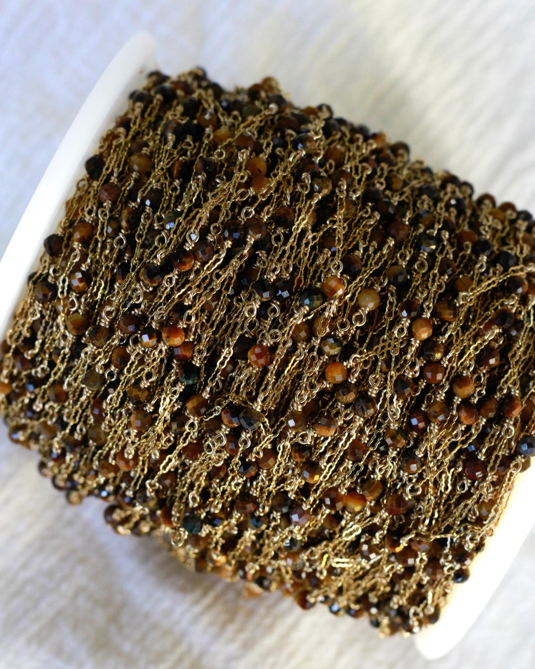 Genuine Tiger Eye Gold Filled 1.45mm Krinkle Chain, 14k Gold Filled ...