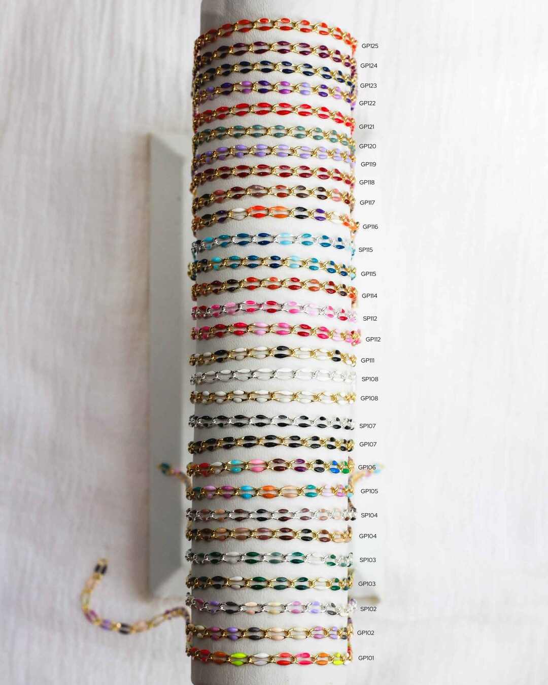 Sample Enamel Chain, Gold Plated, Silver Plated, Multi Color Chain ...