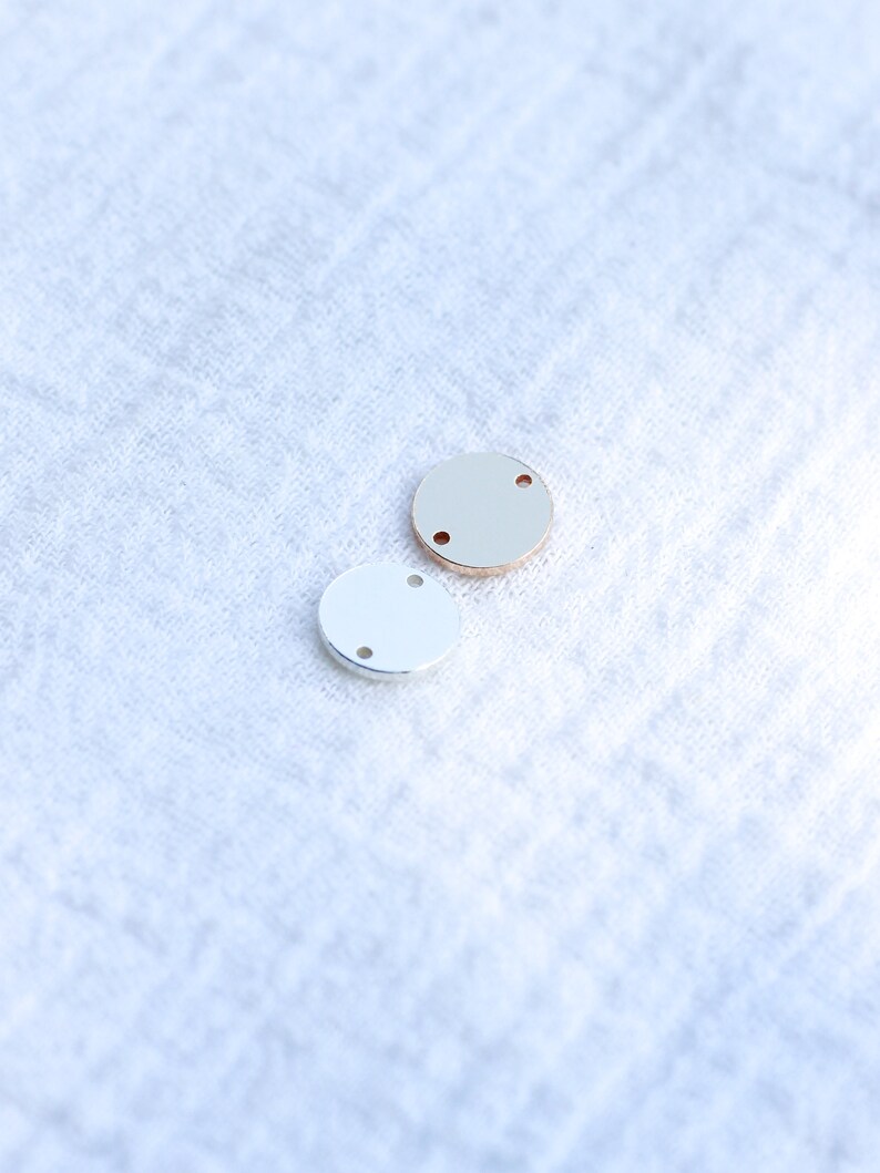 8mm Circle Disc Connector Blank, Gold Filled, Sterling Silver, Disc ...
