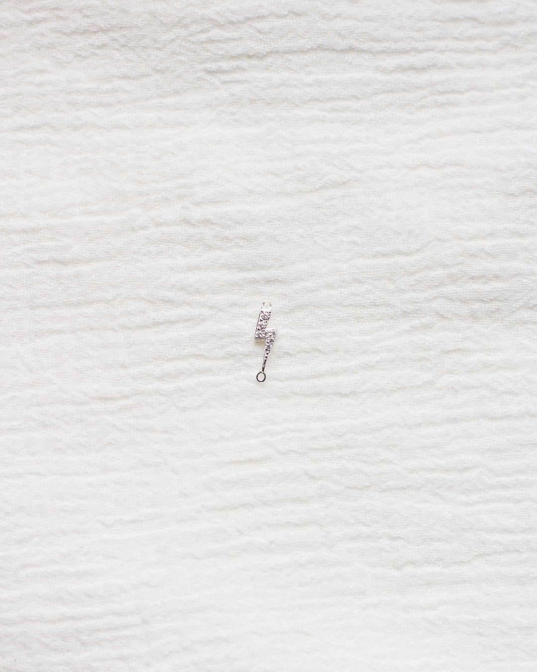 Lightning Bolt CZ Connector, Sterling Silver, 18k Gold Plated, Bulk ...