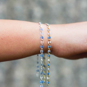 Winter Wonderland Enamel Chain, Blue, White, Light Blue Colored Chain ...