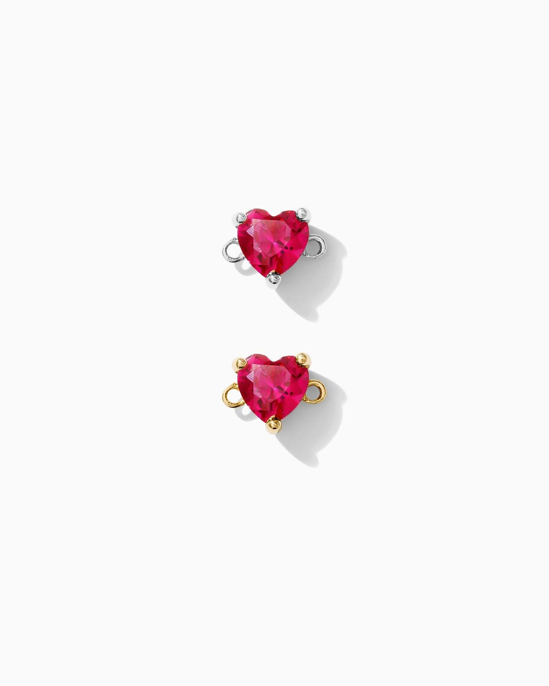 Red Heart Connector, Sterling Silver, Gold Plated, Bulk Connectors ...