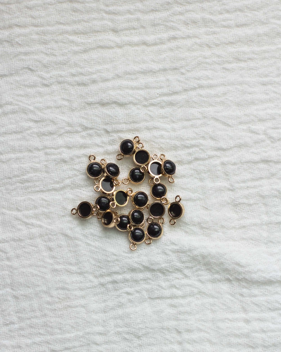 4mm Onyx Connector, Sterling Silver, Gold Filled, Bulk Imitation Onyx ...