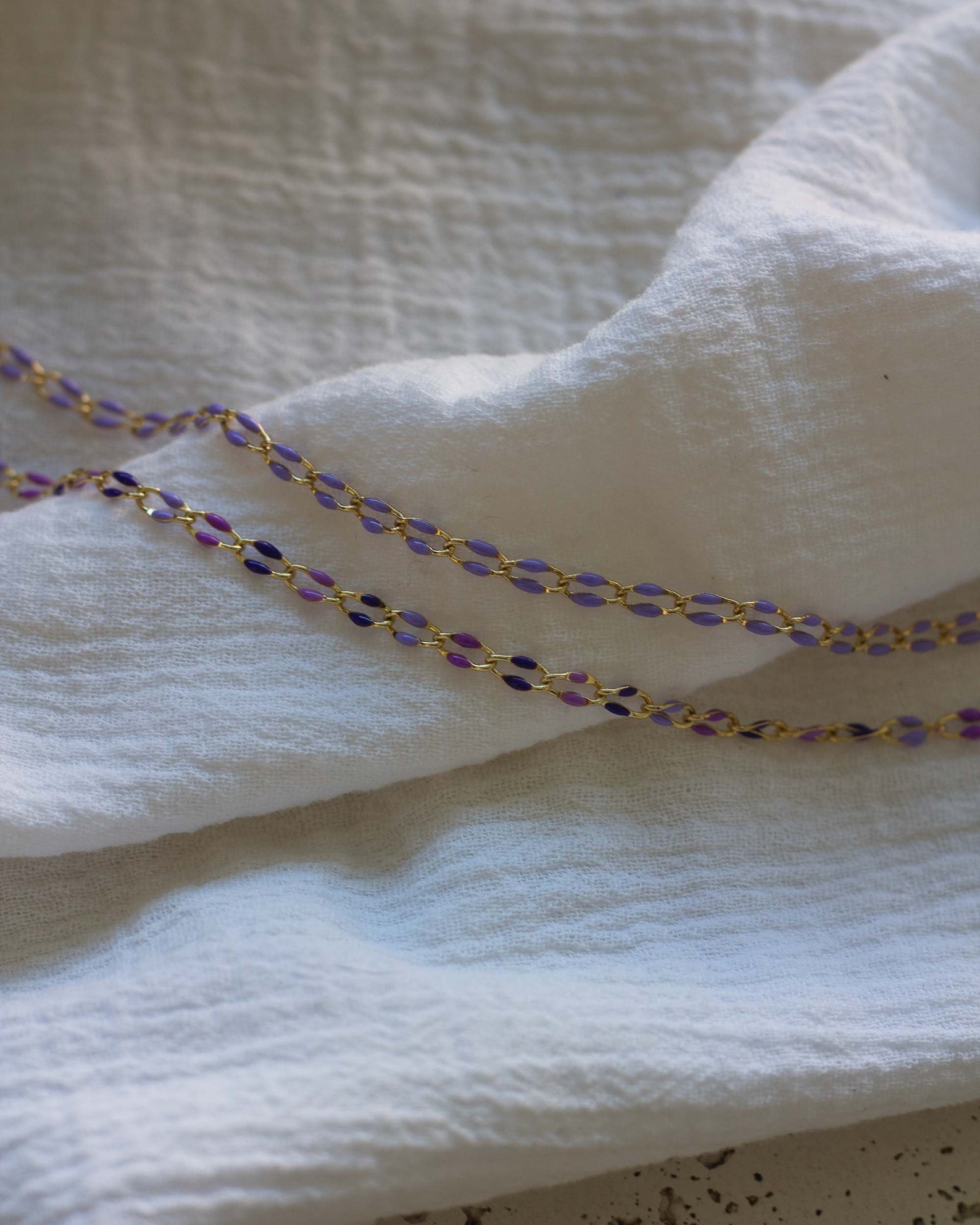 Lavender Enamel Chain, Purple Colored Chain, Footage Chain, Unfinished ...