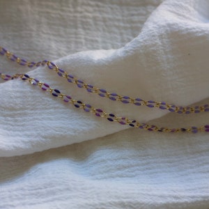 Lavender Enamel Chain, Purple Colored Chain, Footage Chain, Unfinished ...
