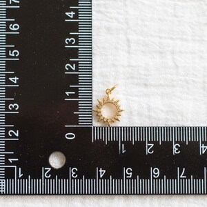 Pave Sun Ray Charm, All White Cubic Zirconia, .925 Sterling Pave Sun ...