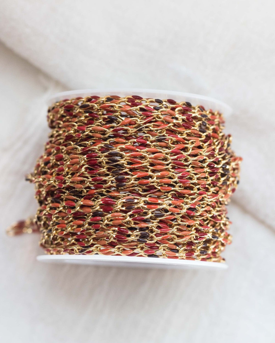 Autumn Fall Multi Color Enamel Chain, Multi Color Chain, Permanent ...