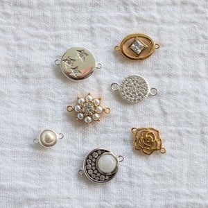 Triple Star Connector, Cubic Zirconia Star Connector, Sterling Silver ...