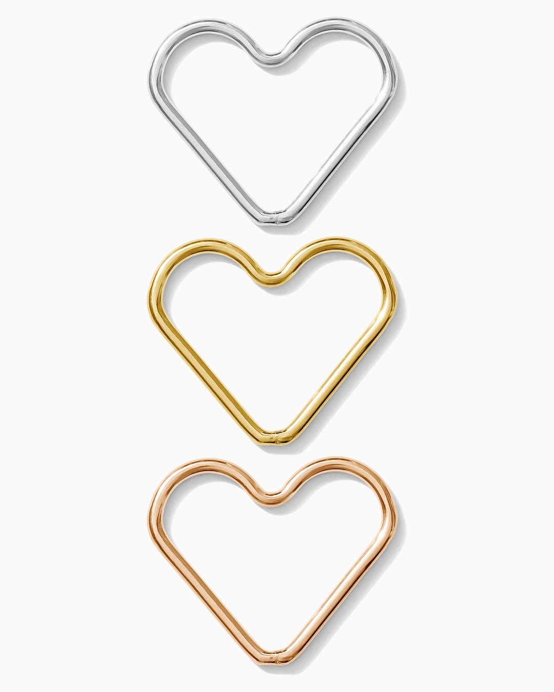 Large Heart Connector (15mm), Rose Gold Filled, Gold Filled, Sterling ...